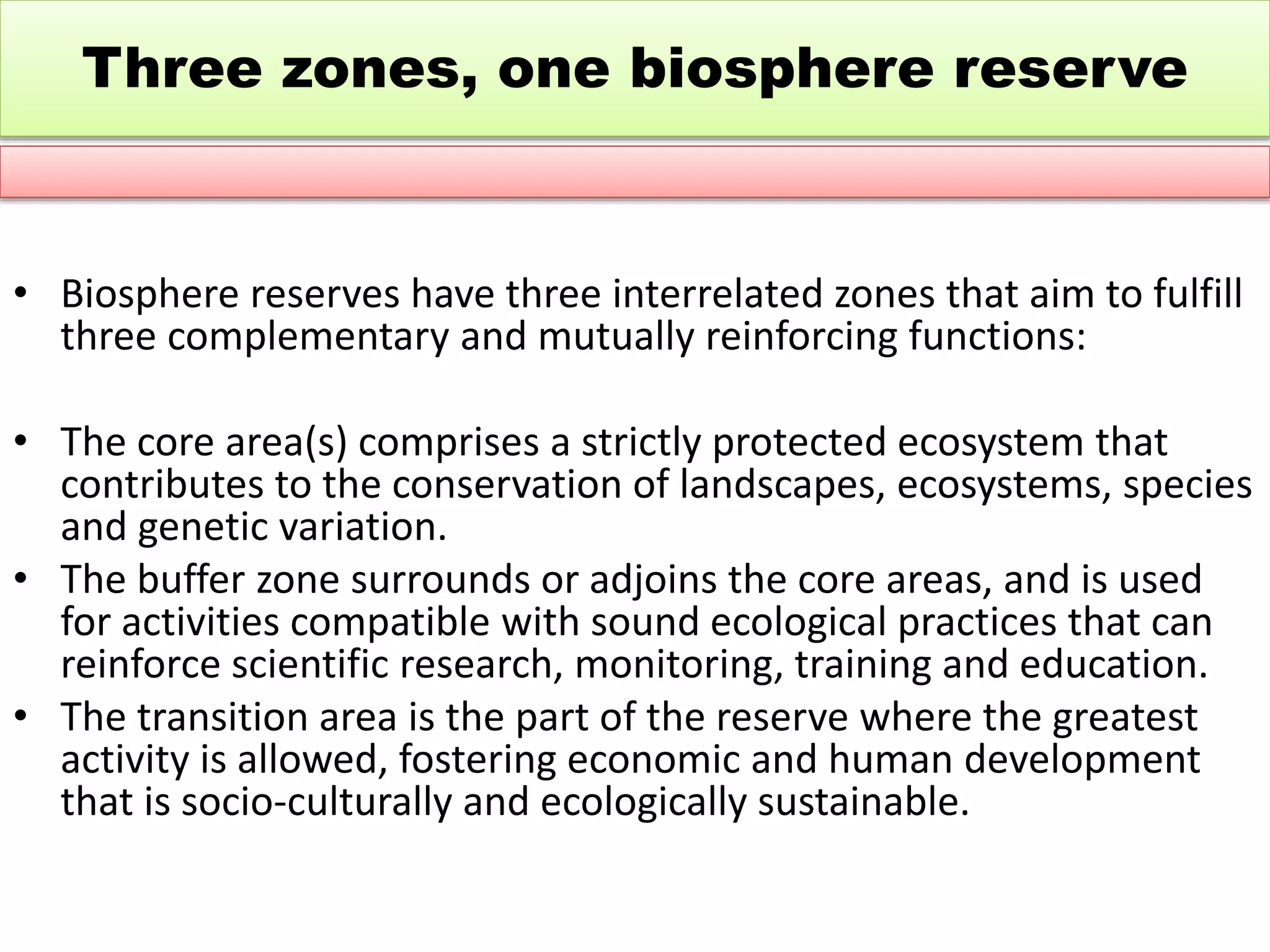 Biosphere reserve and world heritage sites | PPTX
