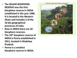 Biosphere reserve and world heritage sites | PPTX