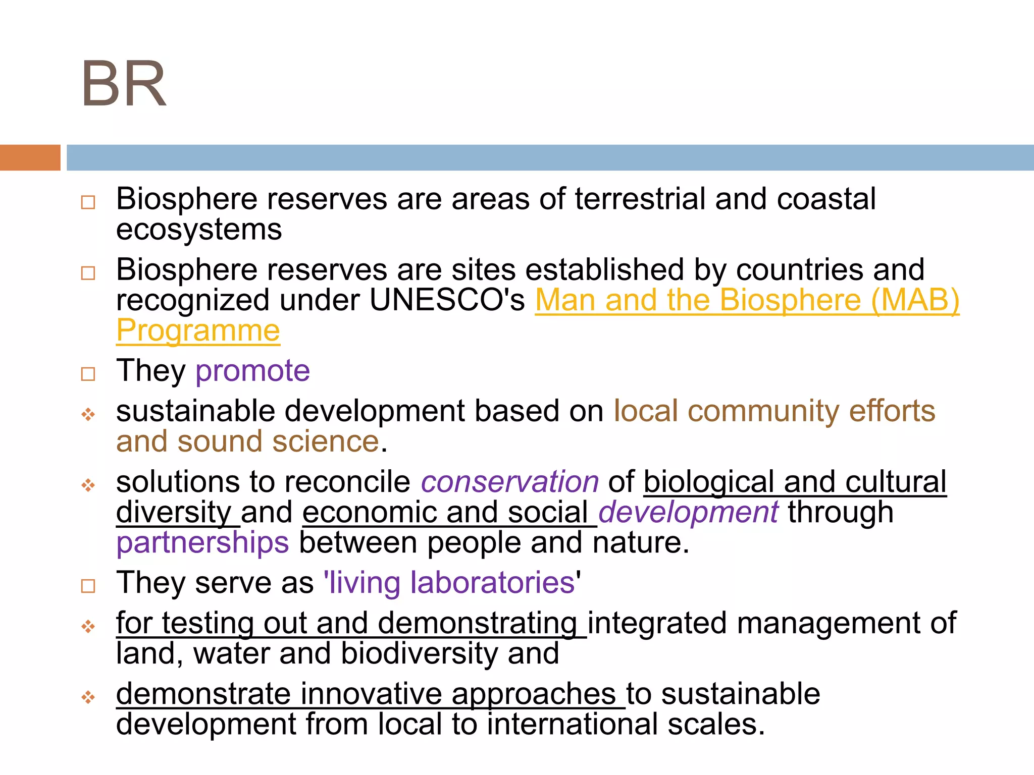 Biosphere Reserves | PPTX