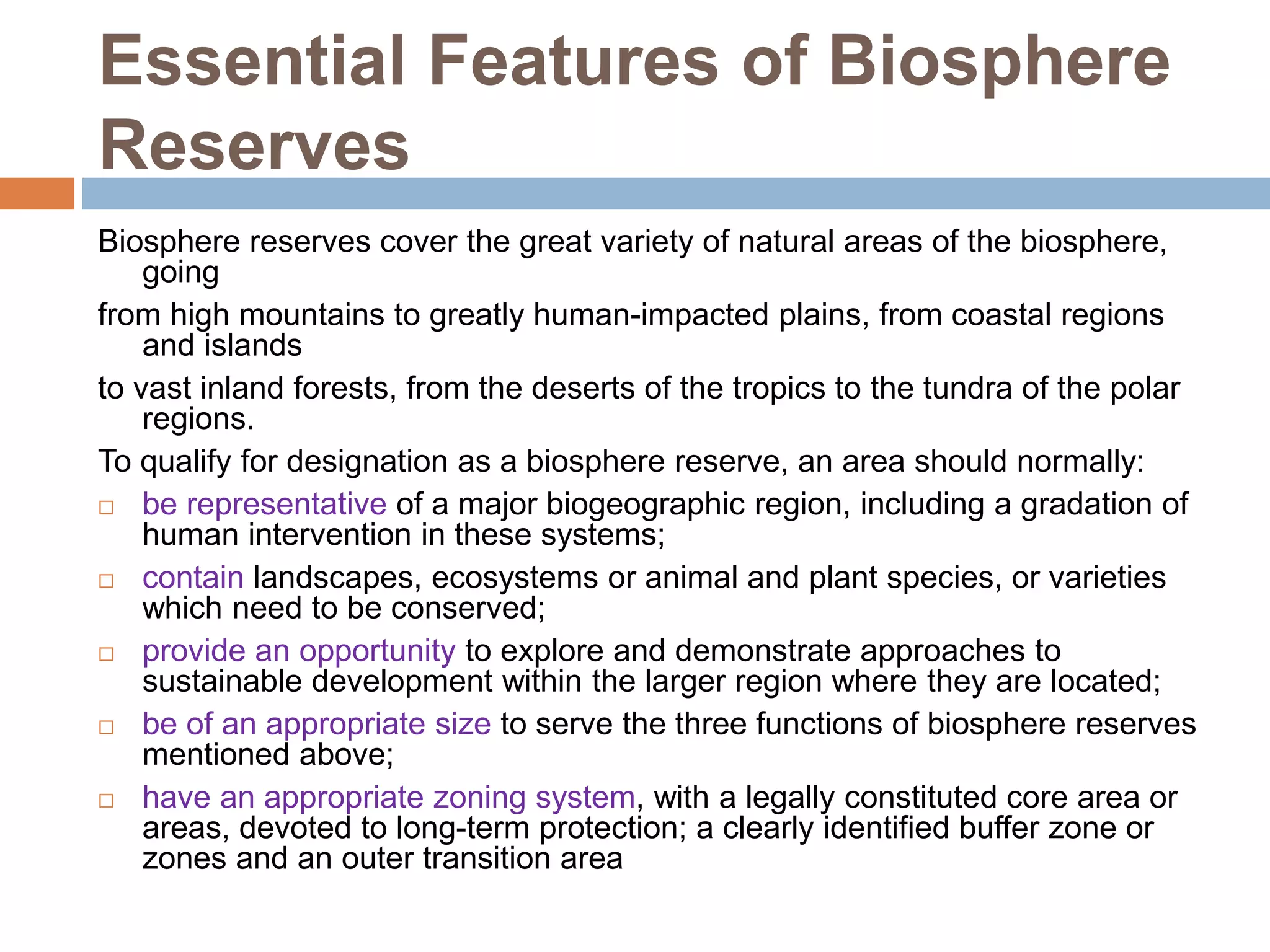 Biosphere Reserves | PPTX