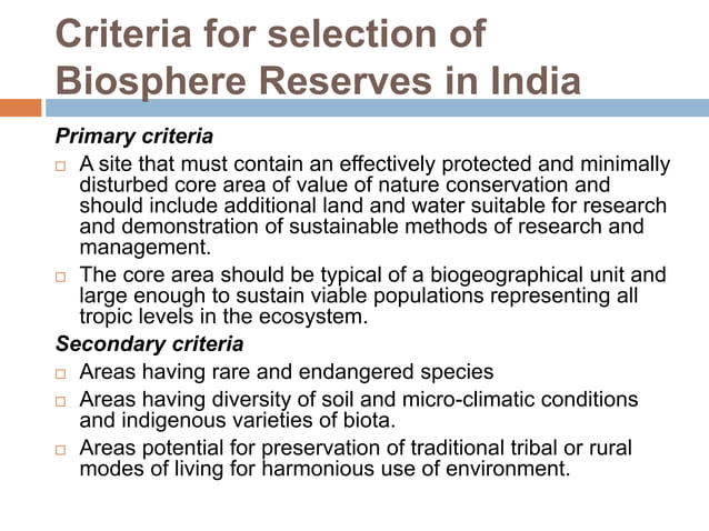 Biosphere Reserves | PPTX | Geography | Science