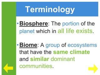 Biosphere to Ecosystems | PPT