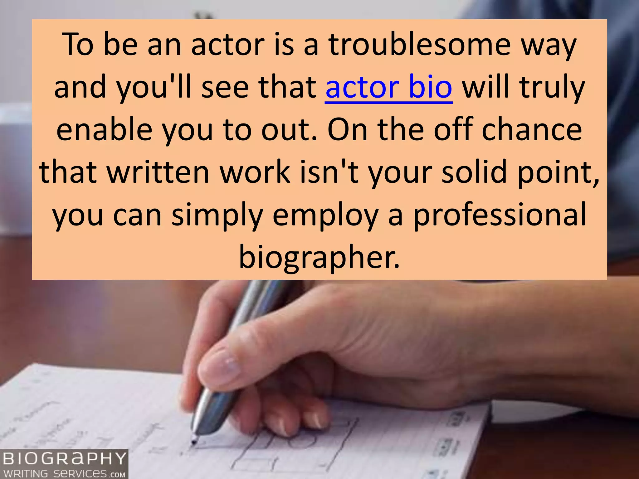 Bios Professional How to Write a Perfect Biography for Different ...