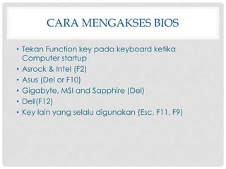 Bios Setup | PPTX