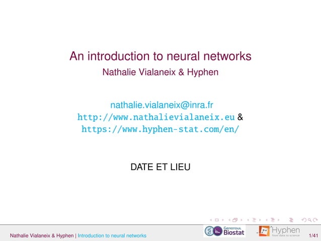 An introduction to neural network | PPT