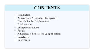 THE FRIEDMAN TEST ( Biostatics B. Pharm) | PDF