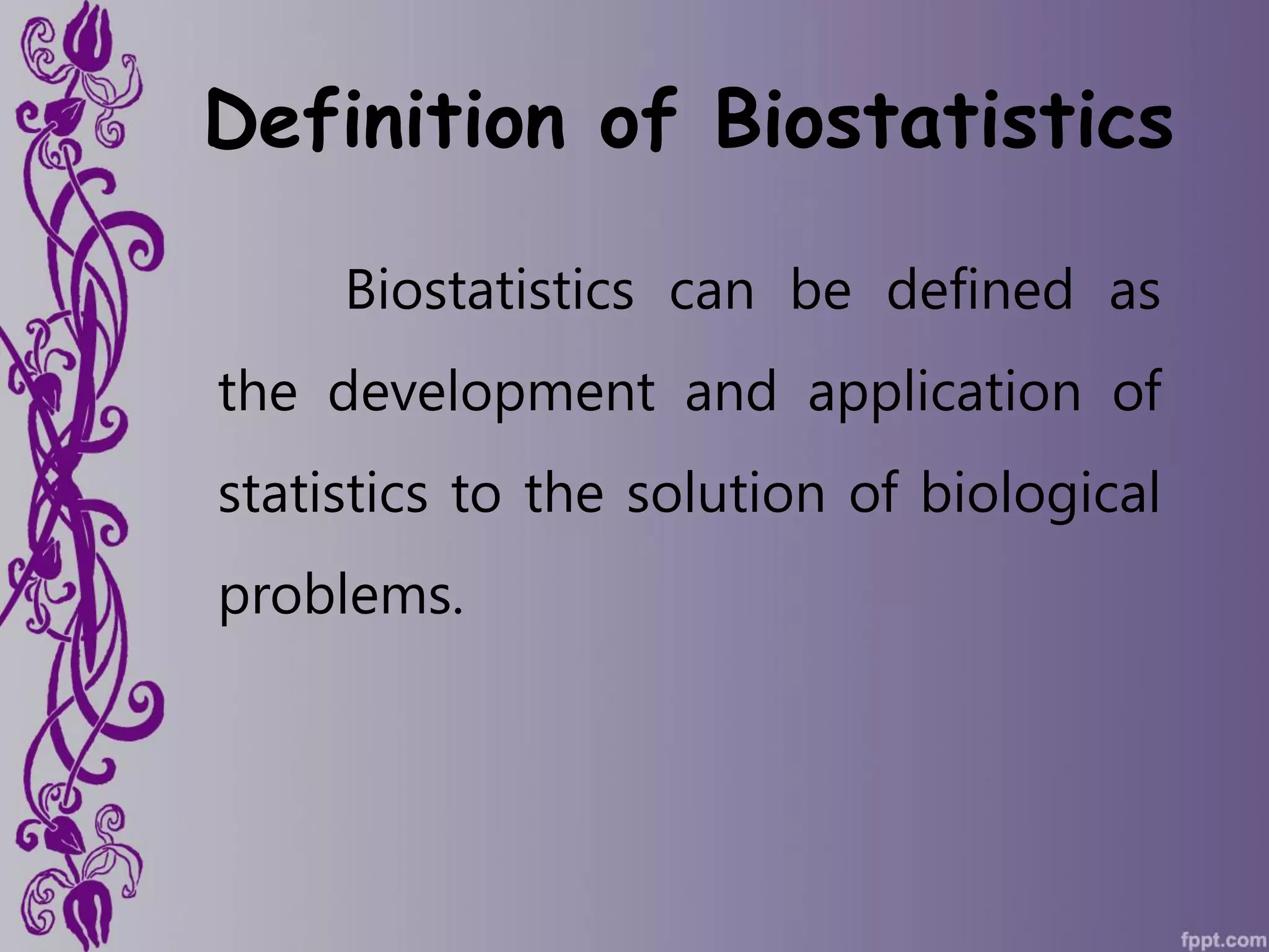 Biostatics introduction history and application | PDF