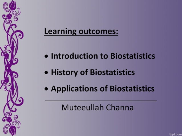 Biostatics introduction history and application | PDF | Science