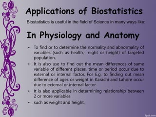 Biostatics introduction history and application | PDF