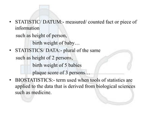 Biostatistics | PPTX