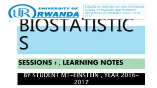 BIOSTATISTICS + EXERCISES | PPTX