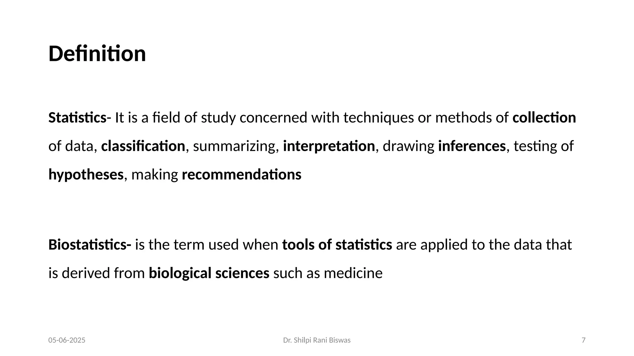 Biostatistics - Introduction ppt . pptx | PPTX