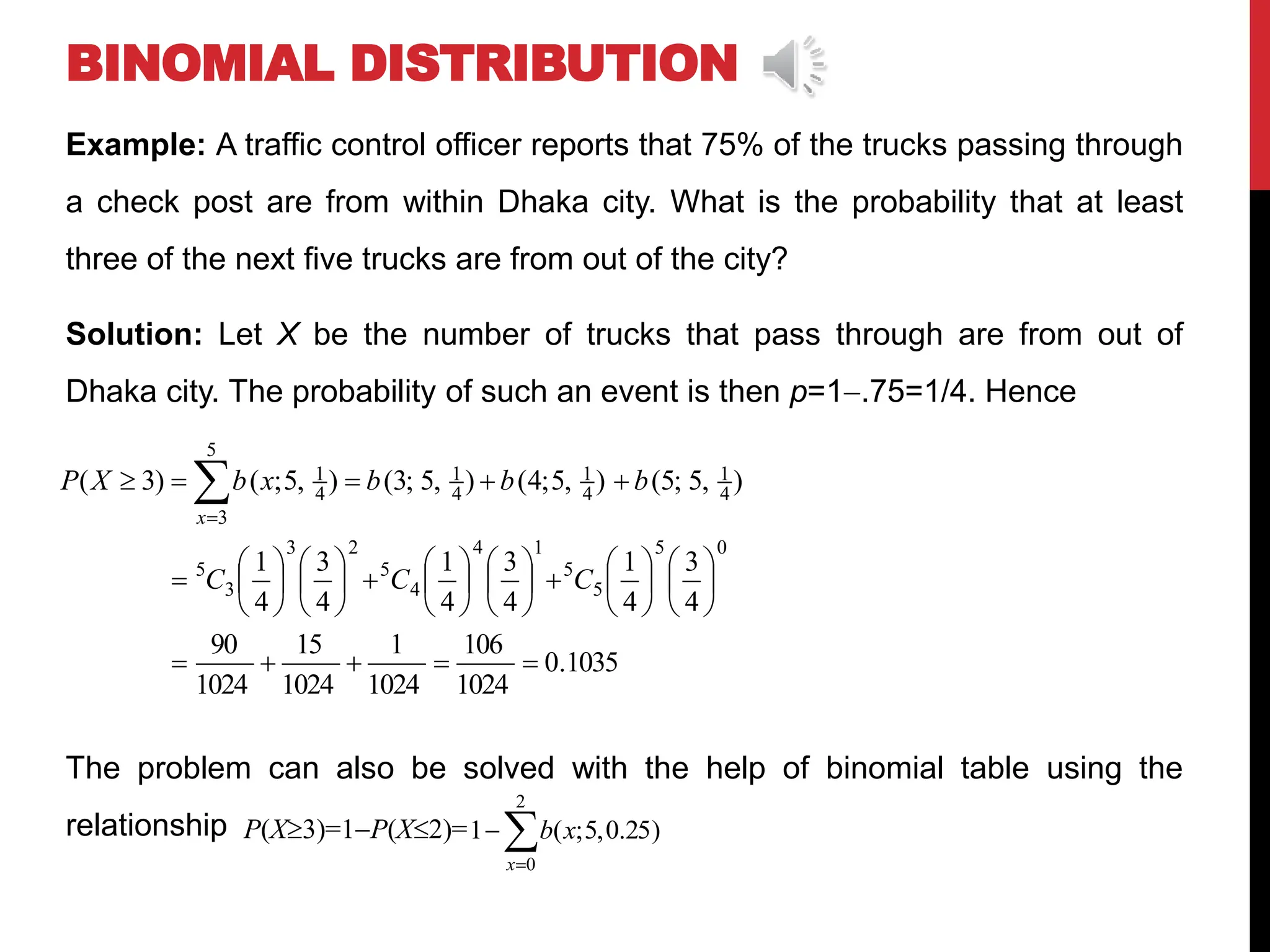 Biostatistics-Week 6.pptx_ Binominal Distribution | PPT