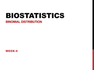 Biostatistics-Week 6.pptx_ Binominal Distribution | PPT