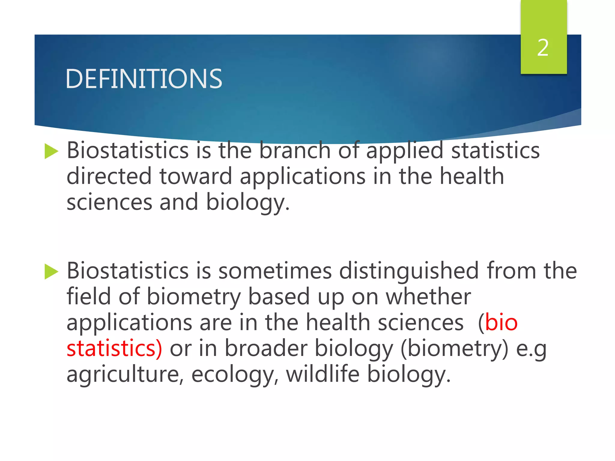 Biostatistics and data analysis | PPTX