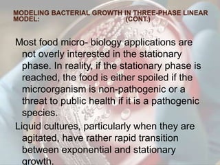 Modelling of Bacterial Growth | PPTX