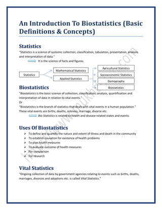 Biostatistics (Basic Definitions & Concepts) | SurgicoMed.com