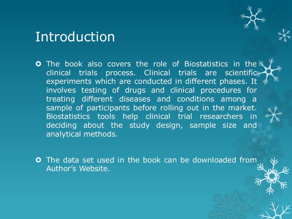 Biostatistics explored through r software