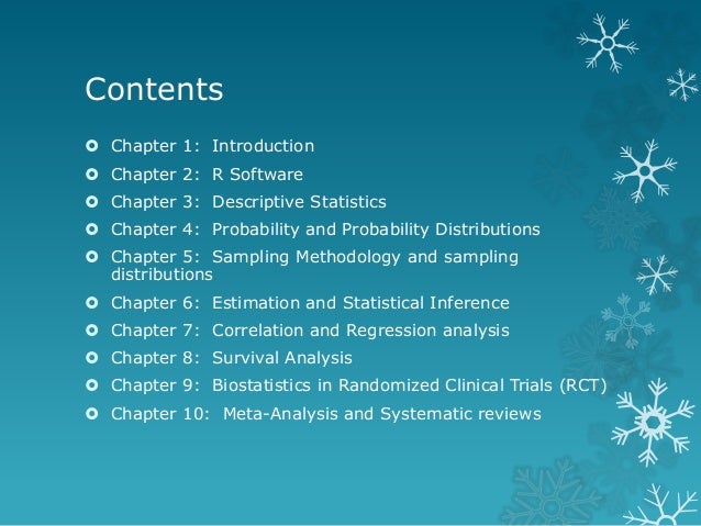 Biostatistics explored through r software