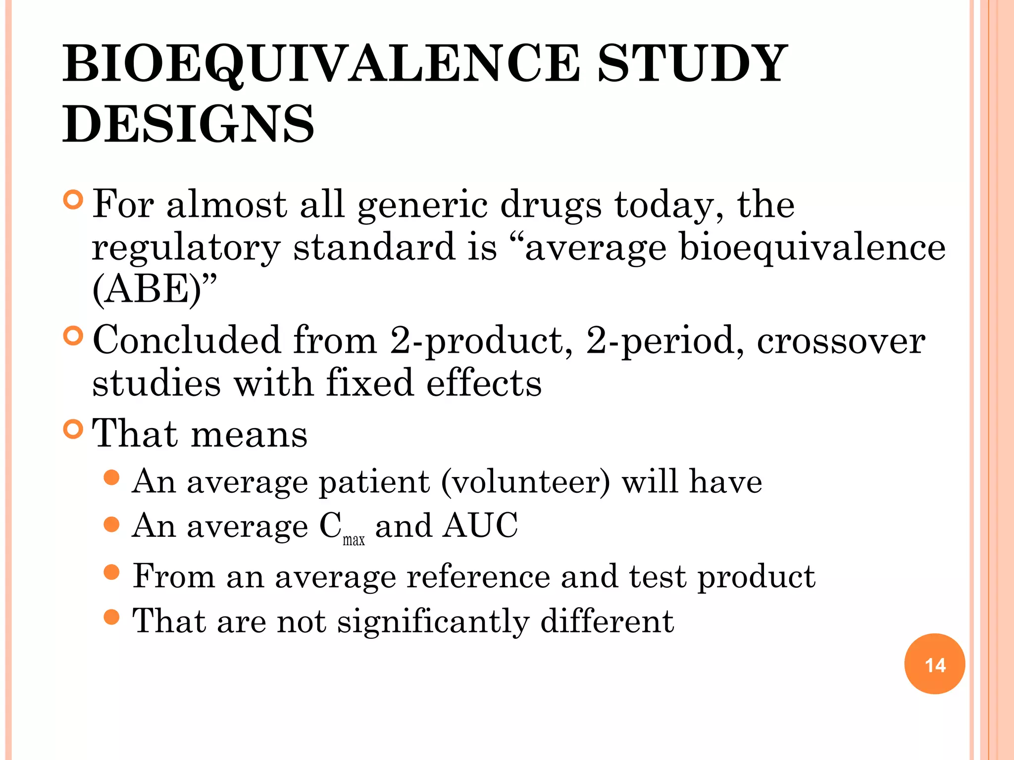Biostatistics in Bioequivalence | PPT