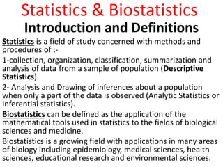 Biostatistics led 1 for pharmacy students | PDF