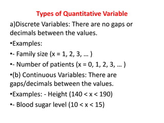 Biostatistics lec 2 variables and scales of measurement | PPTX