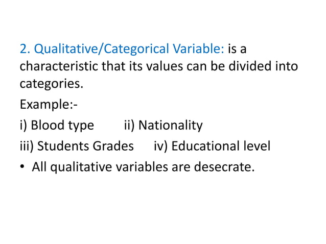 Biostatistics lec 2 variables and scales of measurement | PPTX