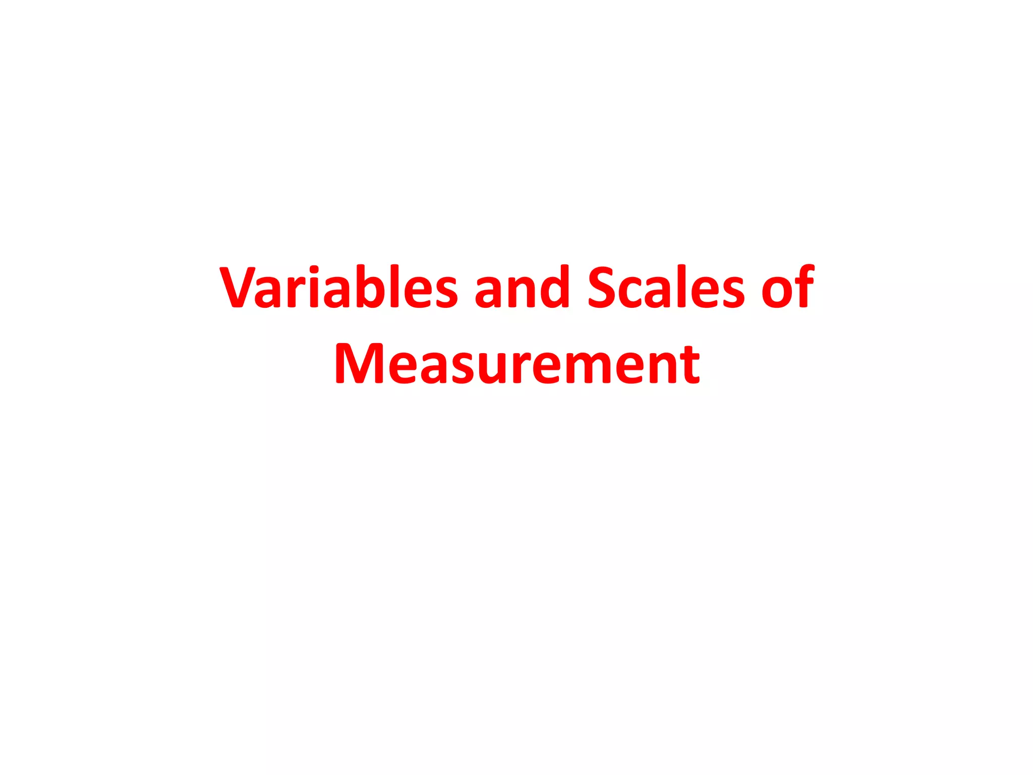 Biostatistics lec 2 variables and scales of measurement | PPTX