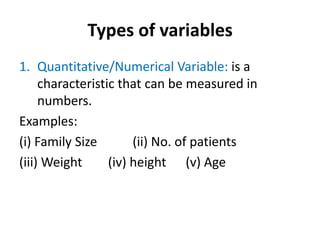 Biostatistics lec 2 variables and scales of measurement | PPTX
