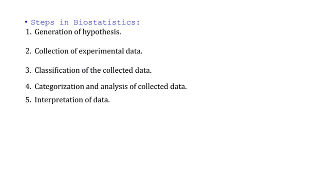 Biostatistics Mean Median Mode Unit 1 Pptx