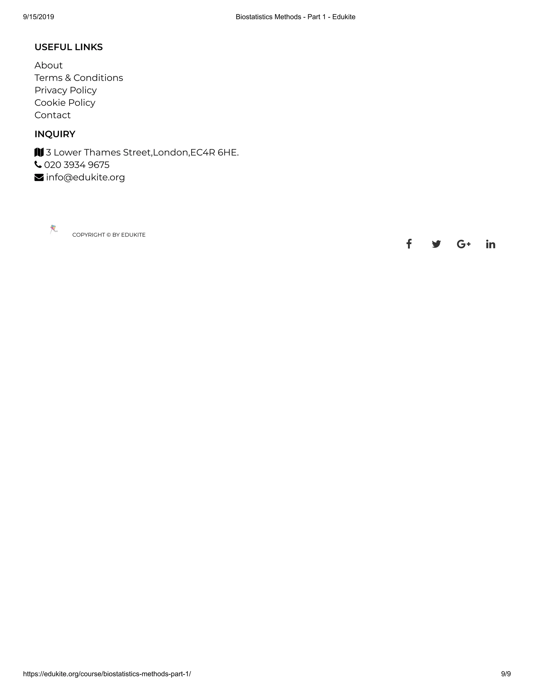 Biostatistics Methods - Part 1 - Edukite | PDF