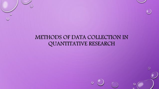 Methods Of Data Collection In Quantitative Research Biostatistik Ppt