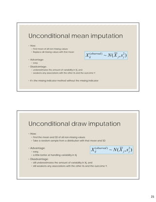 Biostatistics Workshop: Missing Data | PDF