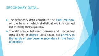 Secondary data | PPTX
