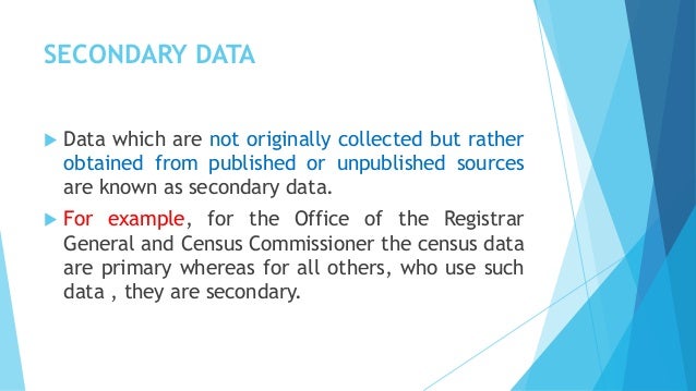 Secondary data