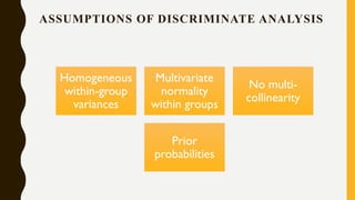 discriminate analysis of Biostatistics ppt for MPH Students | PPTX