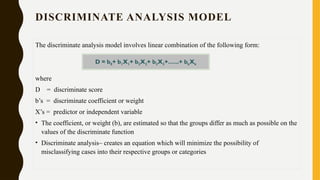 discriminate analysis of Biostatistics ppt for MPH Students | PPTX