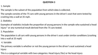 biostatistics, the definition of a sample and the types of sampling | PPTX