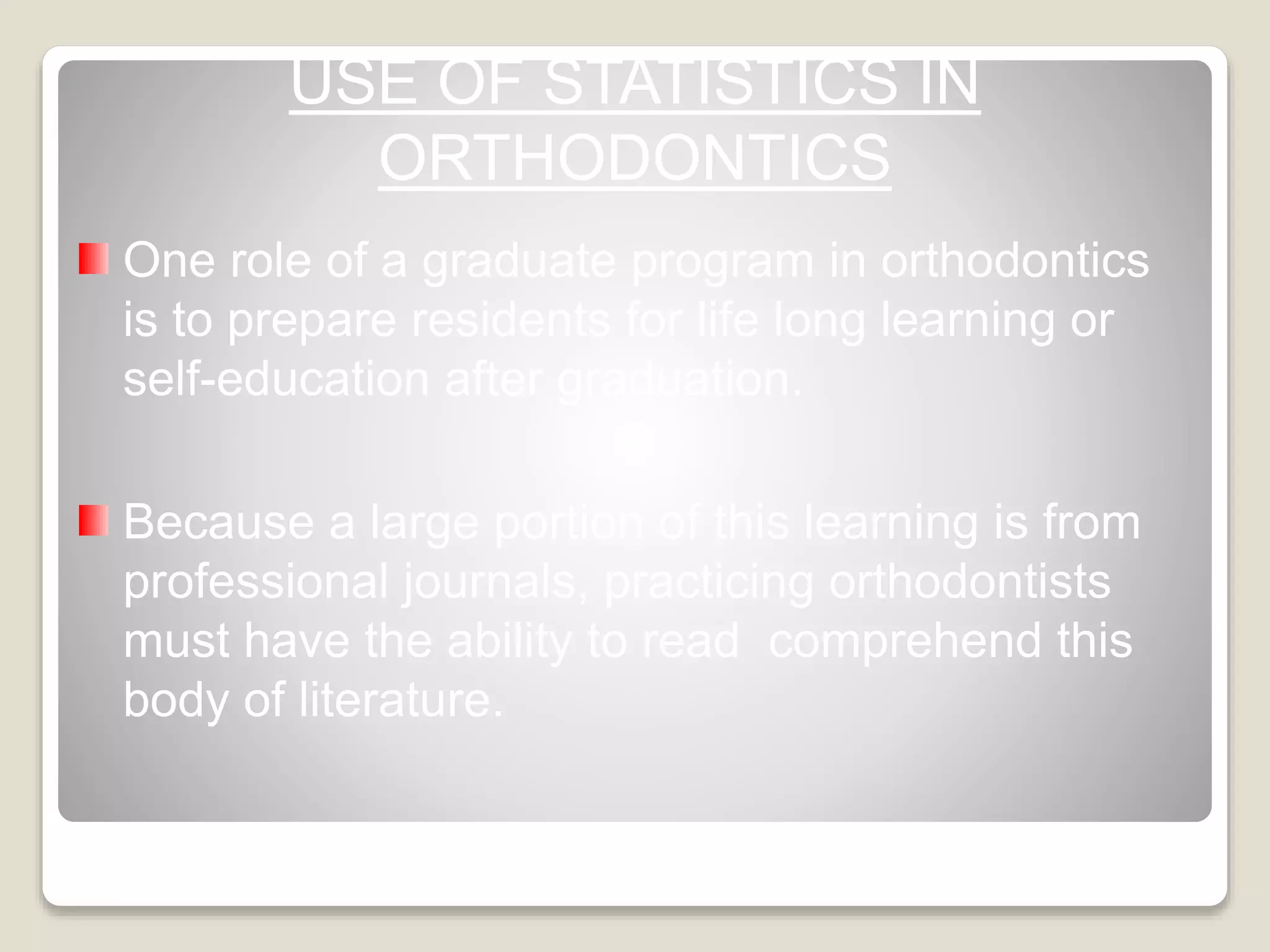 Biostats in ortho | PPTX