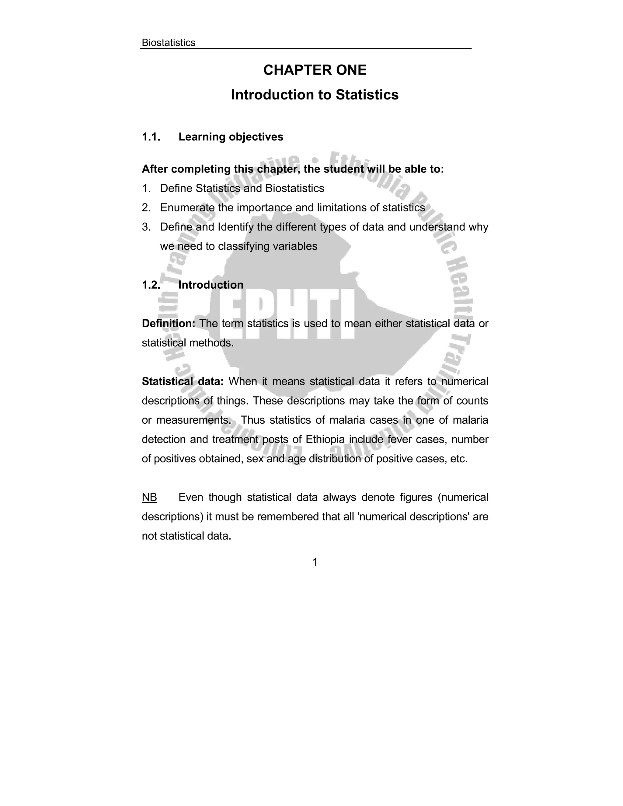 Biostat training material | PDF