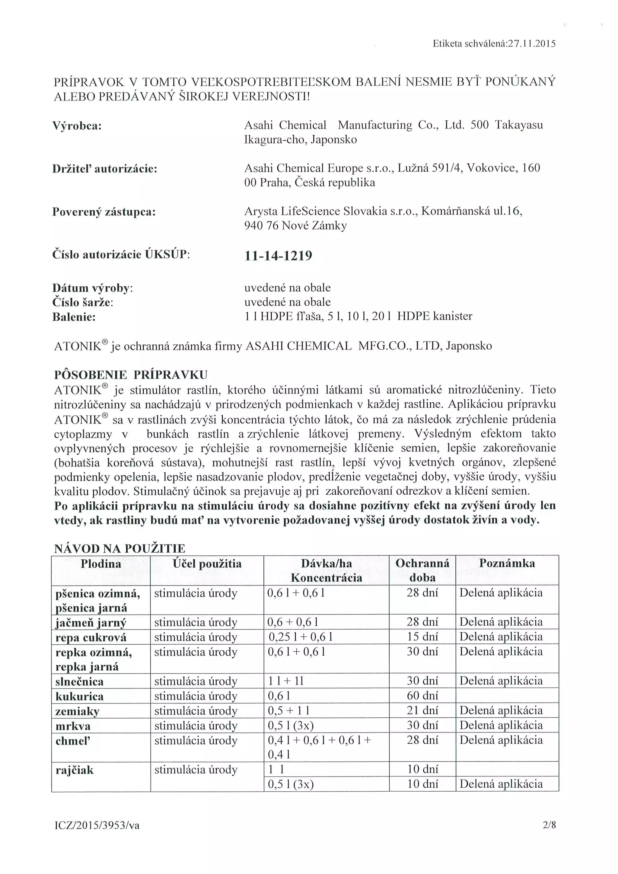 Biostimulant atonik label | PDF