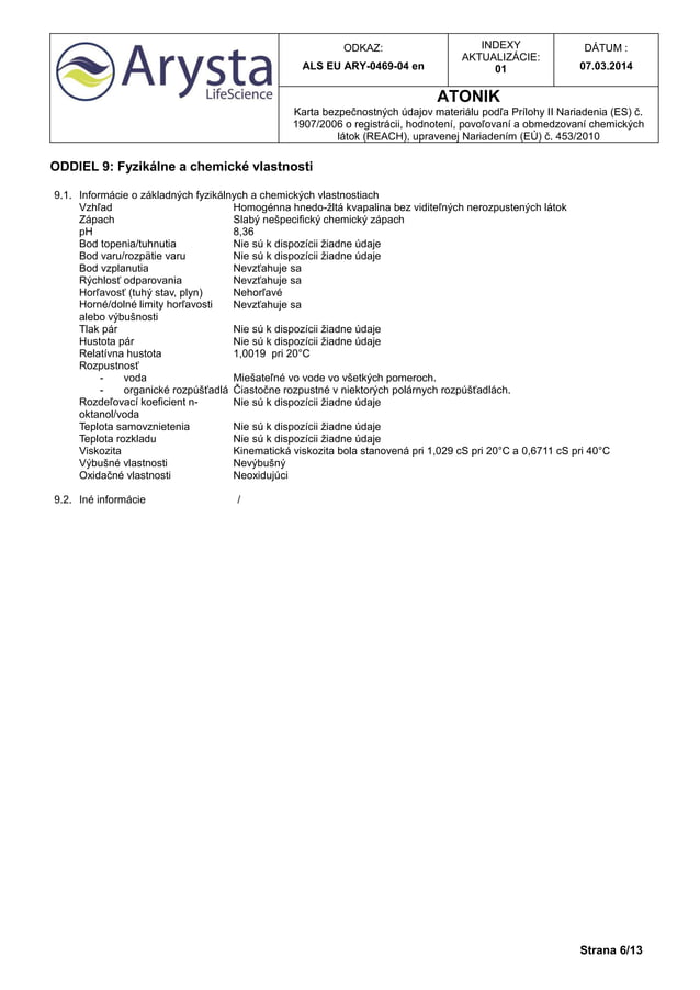 Biostimulant atonik msds | PDF