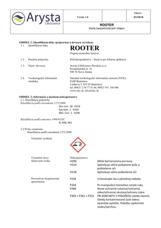 Biostimulant rooter msds | PDF