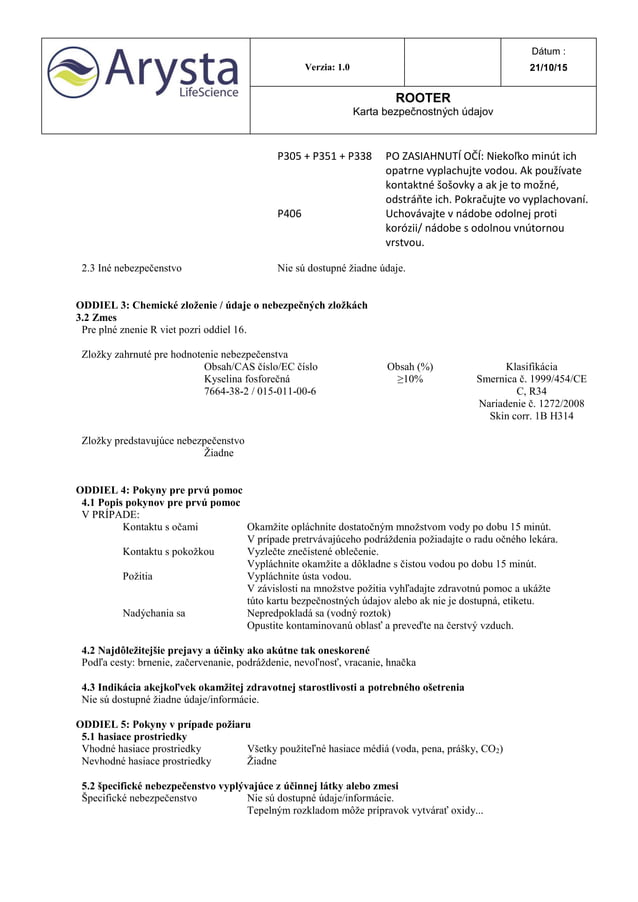 Biostimulant rooter msds | PDF