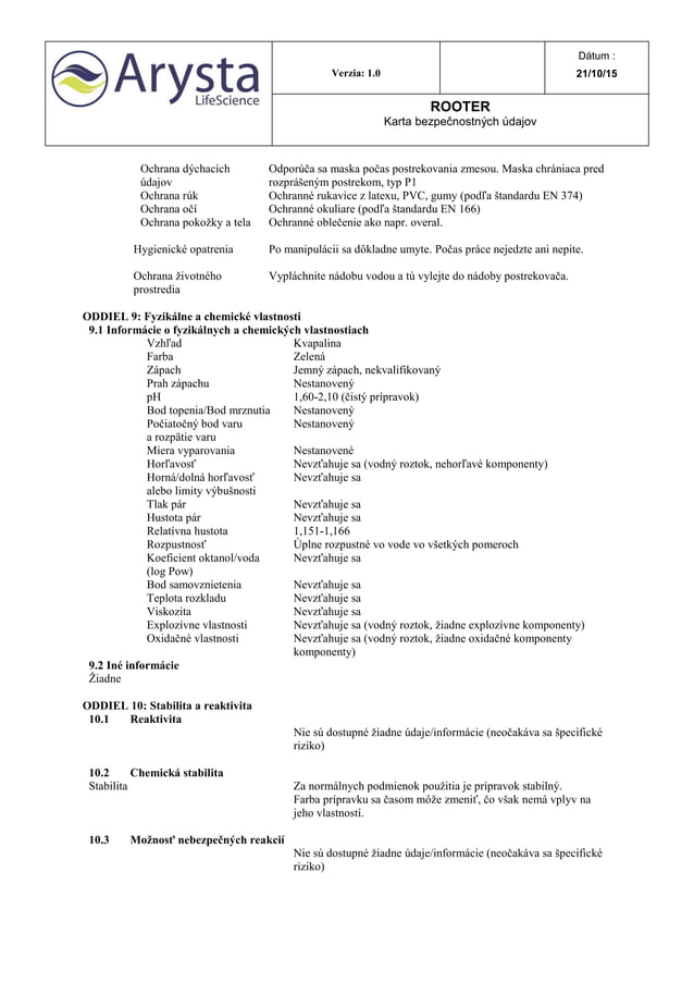 Biostimulant rooter msds | PDF