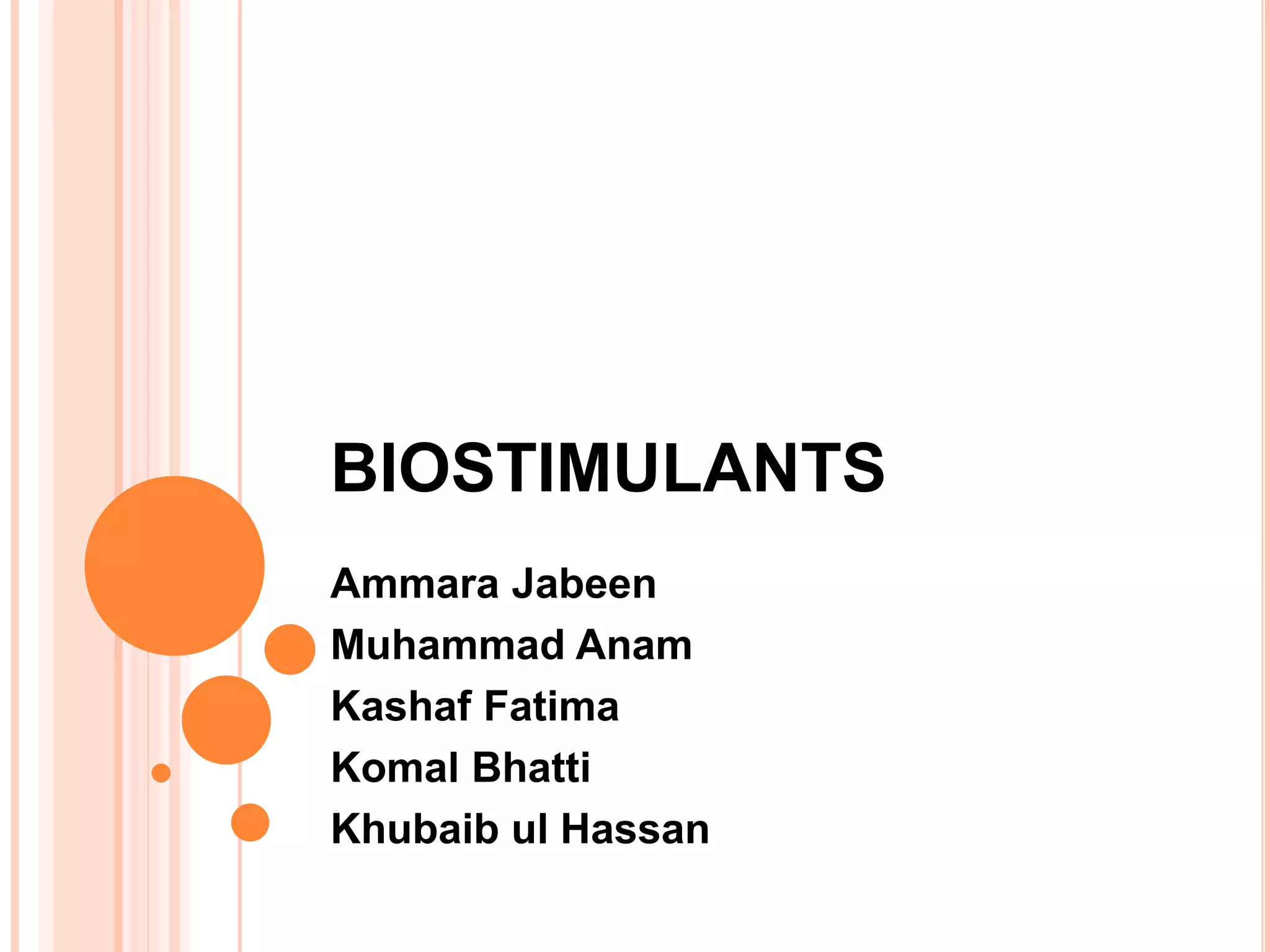 Biostimulants | PPTX