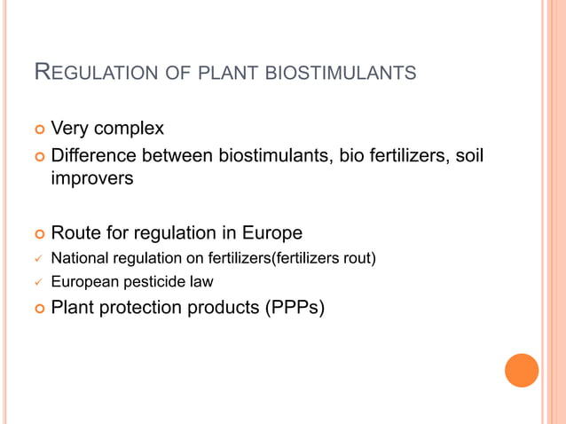 Biostimulants | PPTX | Agriculture | Industries