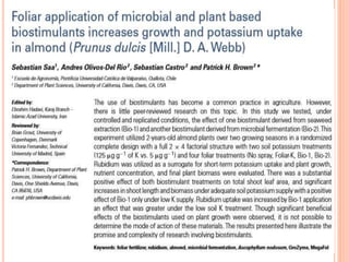 Biostimulants | PPTX | Agriculture | Industries