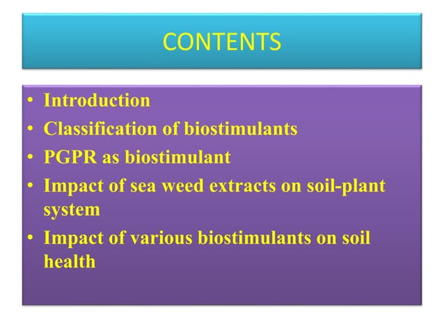 biostimulants and their role in soil health.pptx | Agriculture | Industries