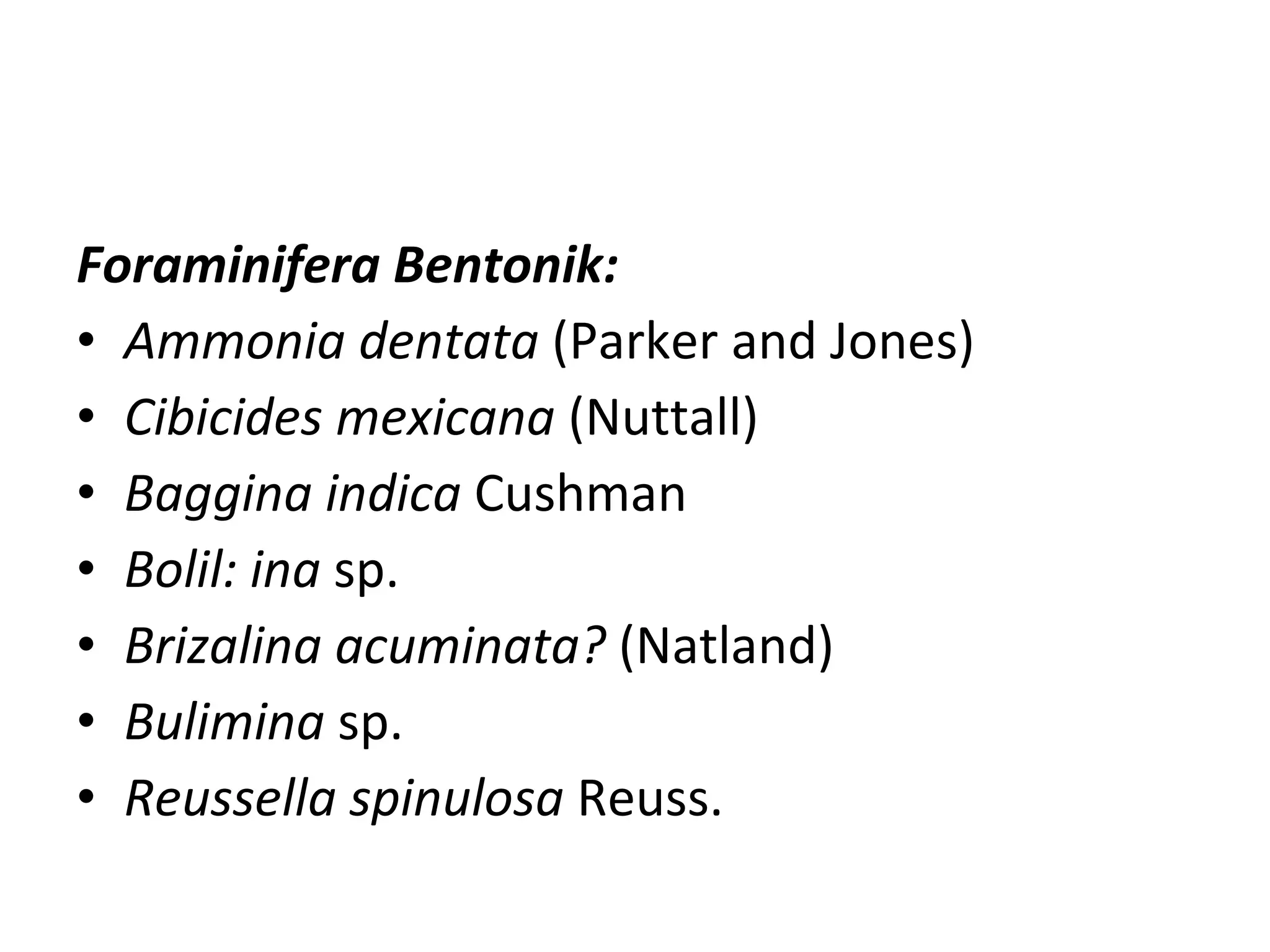 Biostratigrafi foraminifera dan paleoenvironment | PPT